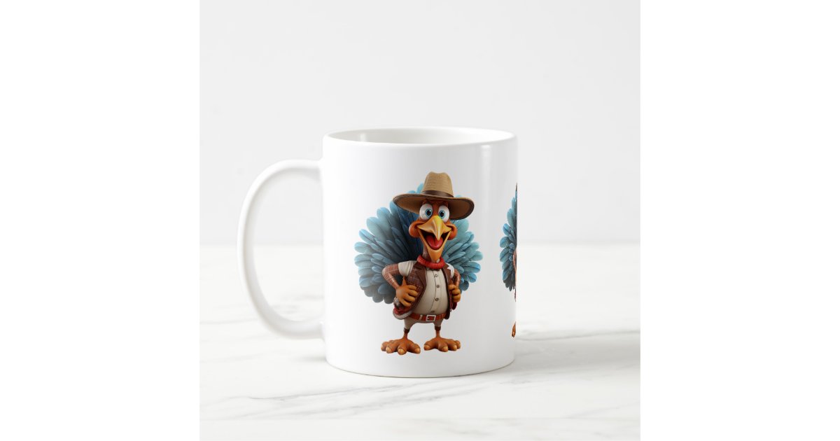 Thanksgiving Western Turkey Mug | Zazzle