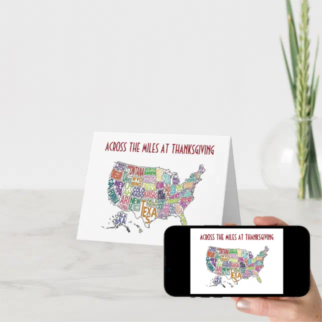 THANKSGIVING WISHES ACROSS THE MILES CARD | Zazzle