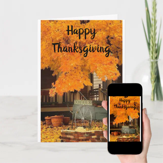 THANKSGIVING WISHES TO FAMILY AND FRIENDS CARD | Zazzle