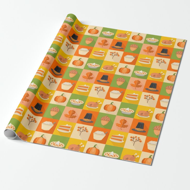 Thanksgiving Wrapping Paper | Zazzle