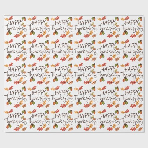 Thanksgiving Wrapping Paper | Zazzle