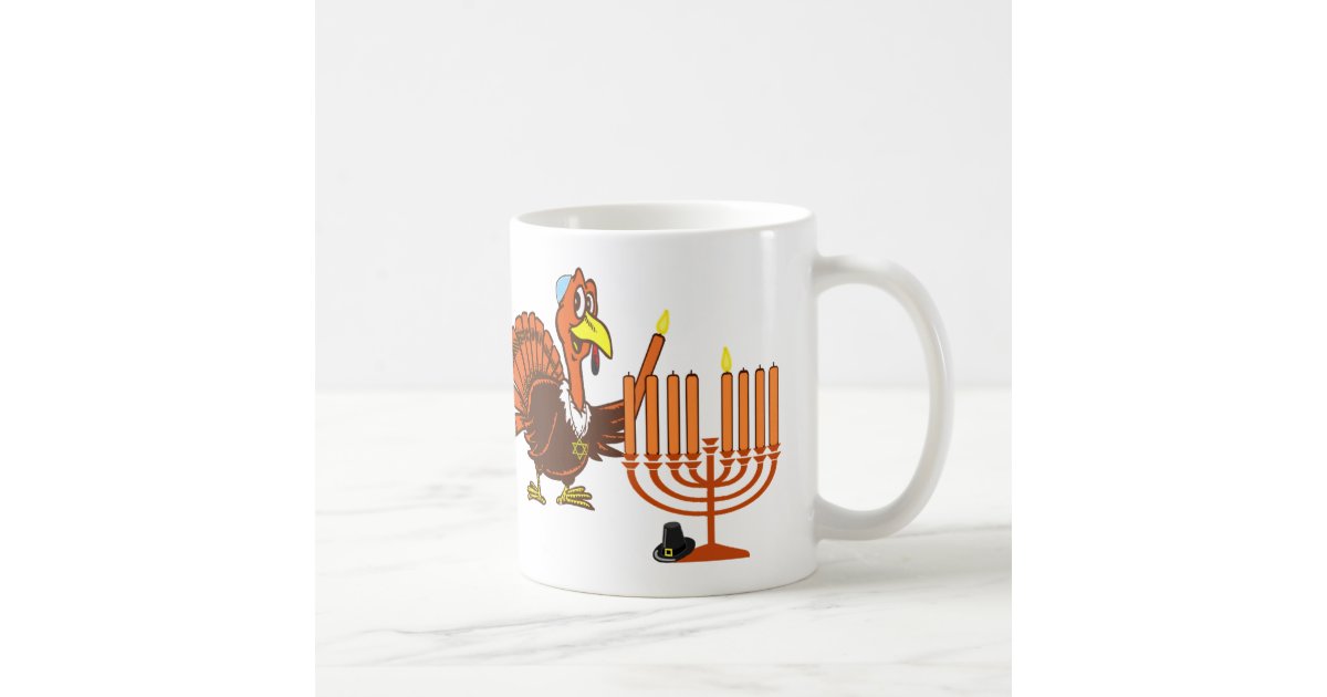 Thanksgivukkah Turkey Lighting Menorah Coffee Mug | Zazzle