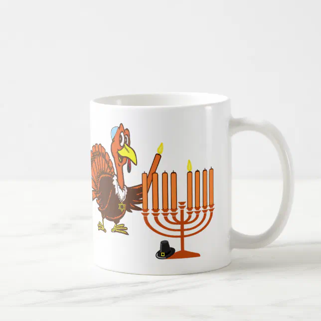 Thanksgivukkah Turkey Lighting Menorah Coffee Mug | Zazzle