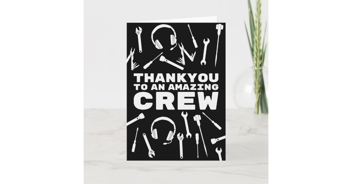 Thankyou Crew Thank You Card | Zazzle