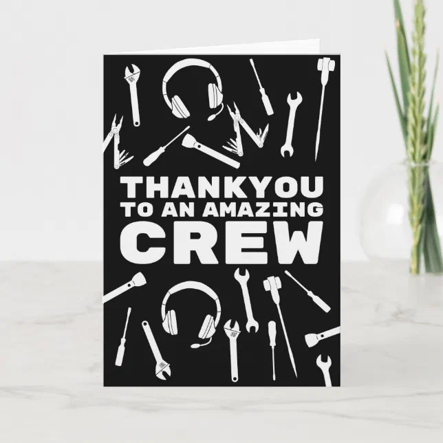 Thankyou Crew Thank You Card | Zazzle