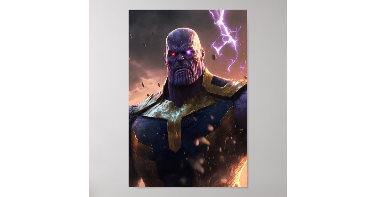 Thanos fan Art Poster - Marvel Thanos Poster | Zazzle