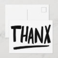 THANX Rough Brushstrokes Thank You CUSTOM Postcard | Zazzle