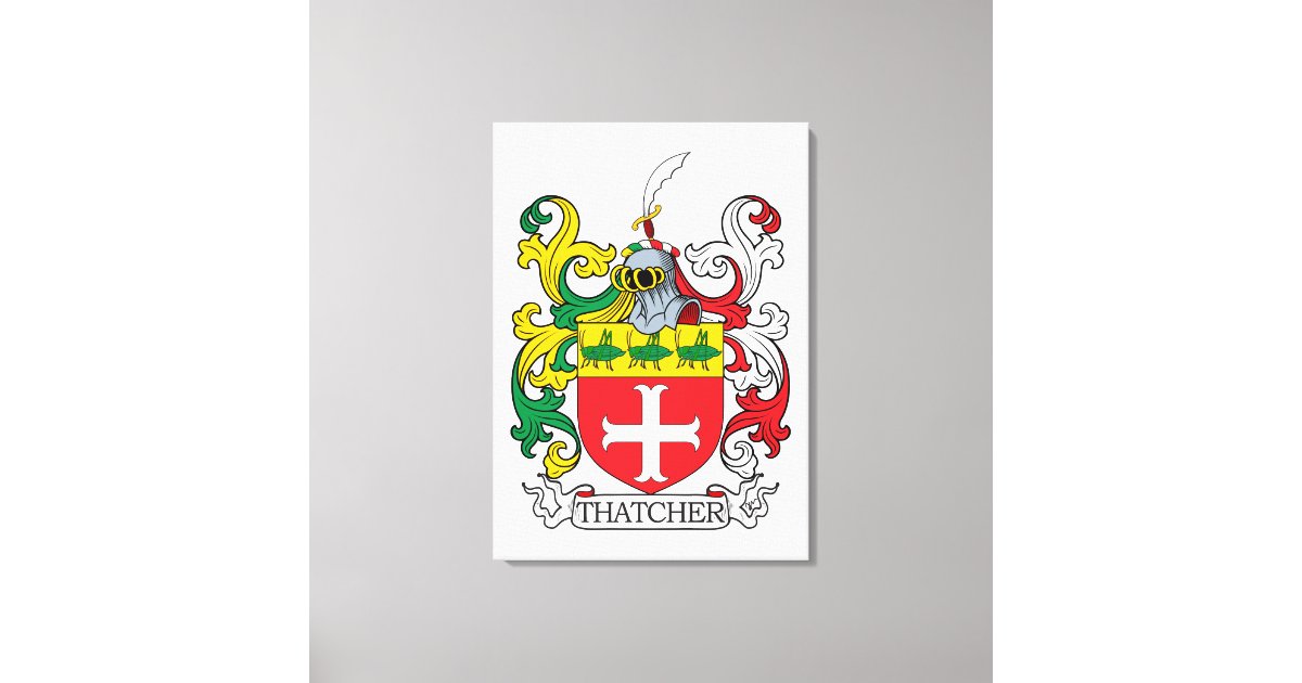 Thatcher Family Crest Canvas Print | Zazzle