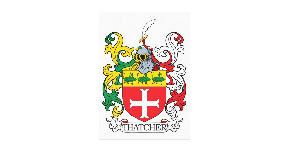 Thatcher Family Crest Canvas Print | Zazzle