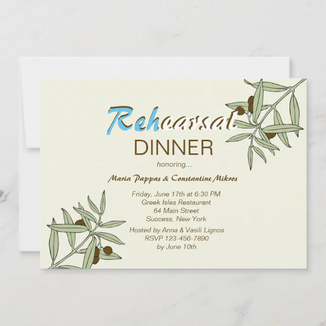 That's Greek Rehearsal Dinner Party Invitation | Zazzle