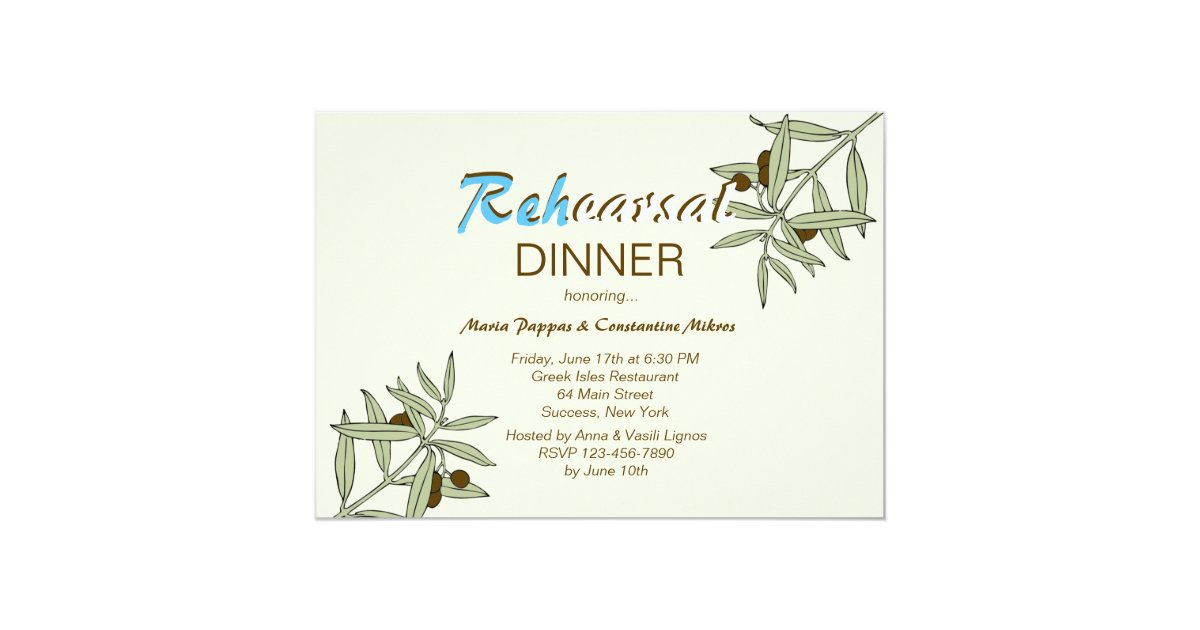 That's Greek Rehearsal Dinner Party Invitation | Zazzle.com