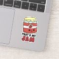 That's My Jam Funny Jar of Jam Pun Sticker | Zazzle