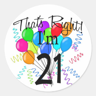 21st Birthday Stickers | Zazzle