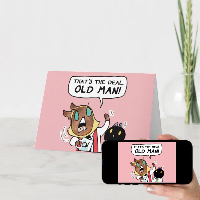 That's the deal, old man! holiday card | Zazzle