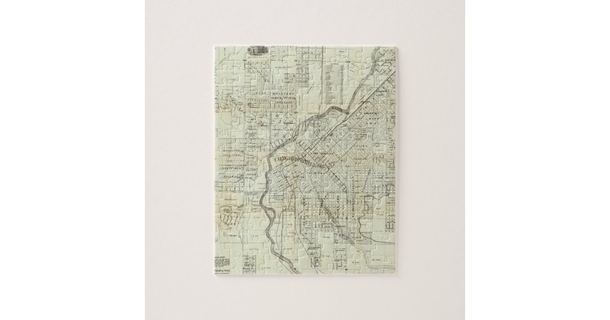 Thayer's Map of Denver Colorado Jigsaw Puzzle | Zazzle