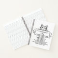 The 10 Commandments of Cats Funny Notebook | Zazzle