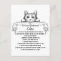 The 10 Commandments of Cats Funny Postcard | Zazzle