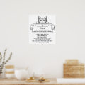 The 10 Commandments of Cats Funny Poster | Zazzle