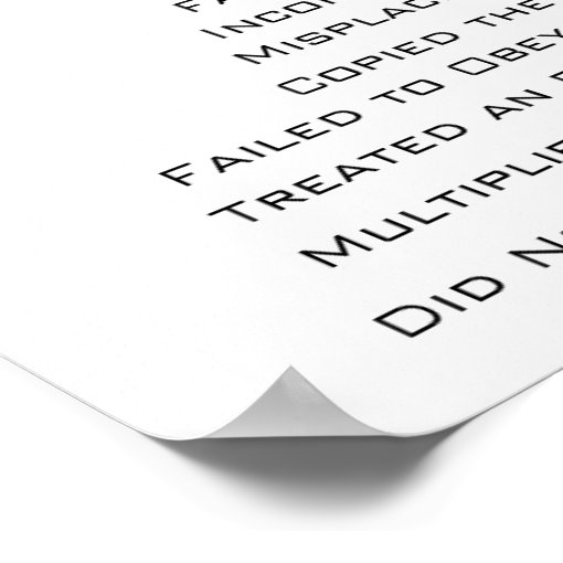 The 12 Most Common Algebra Errors Poster | Zazzle