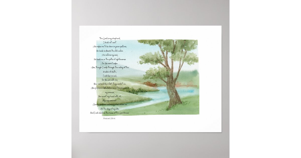 The 23rd Psalm Poster | Zazzle