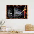 The 42 Laws Of Maat - Negative Confessions Poster | Zazzle