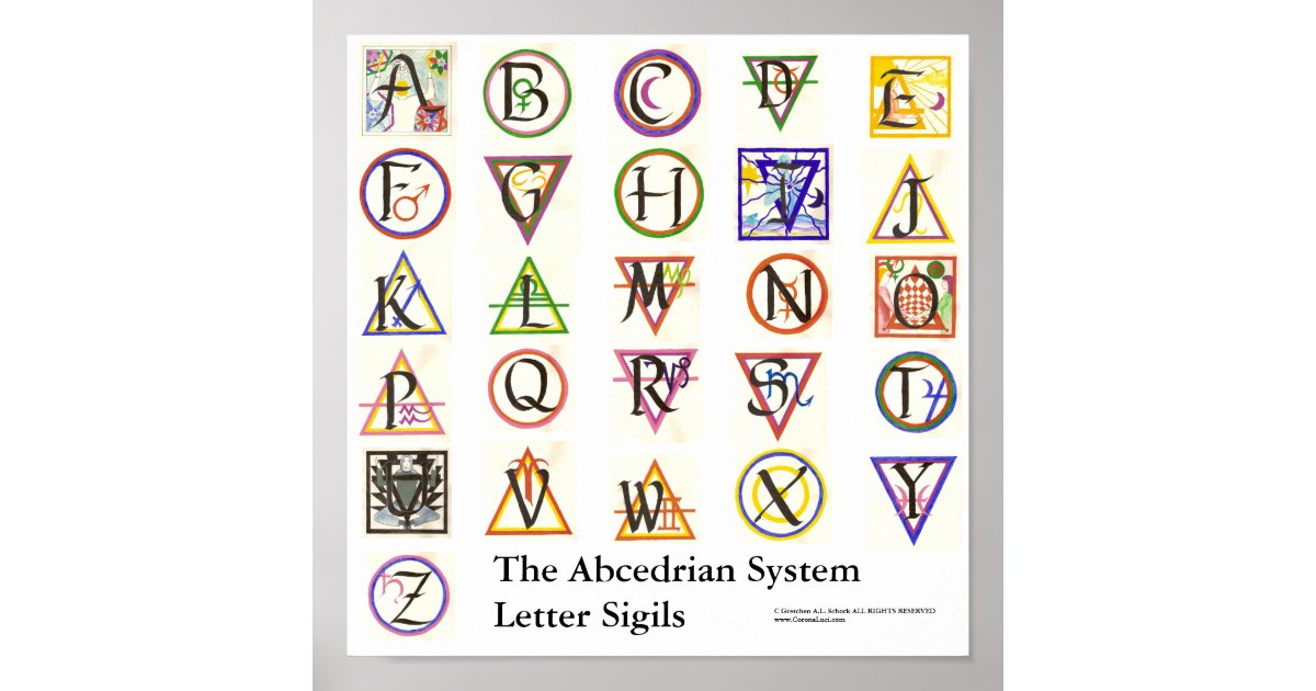 The Abcedrian System Alphabet Poster | Zazzle