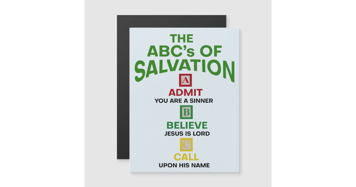 The ABC's of Salvation | Zazzle