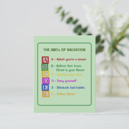 The ABC's of Salvation | Zazzle