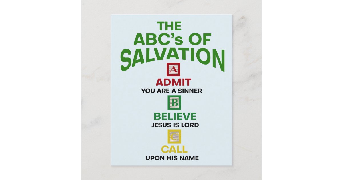 The ABC's of Salvation Flyer | Zazzle