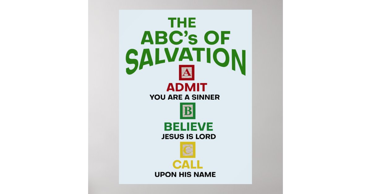 The ABC's of Salvation Poster | Zazzle
