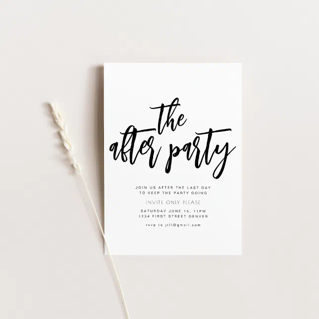 The After Party Wedding Party Invitation | Zazzle
