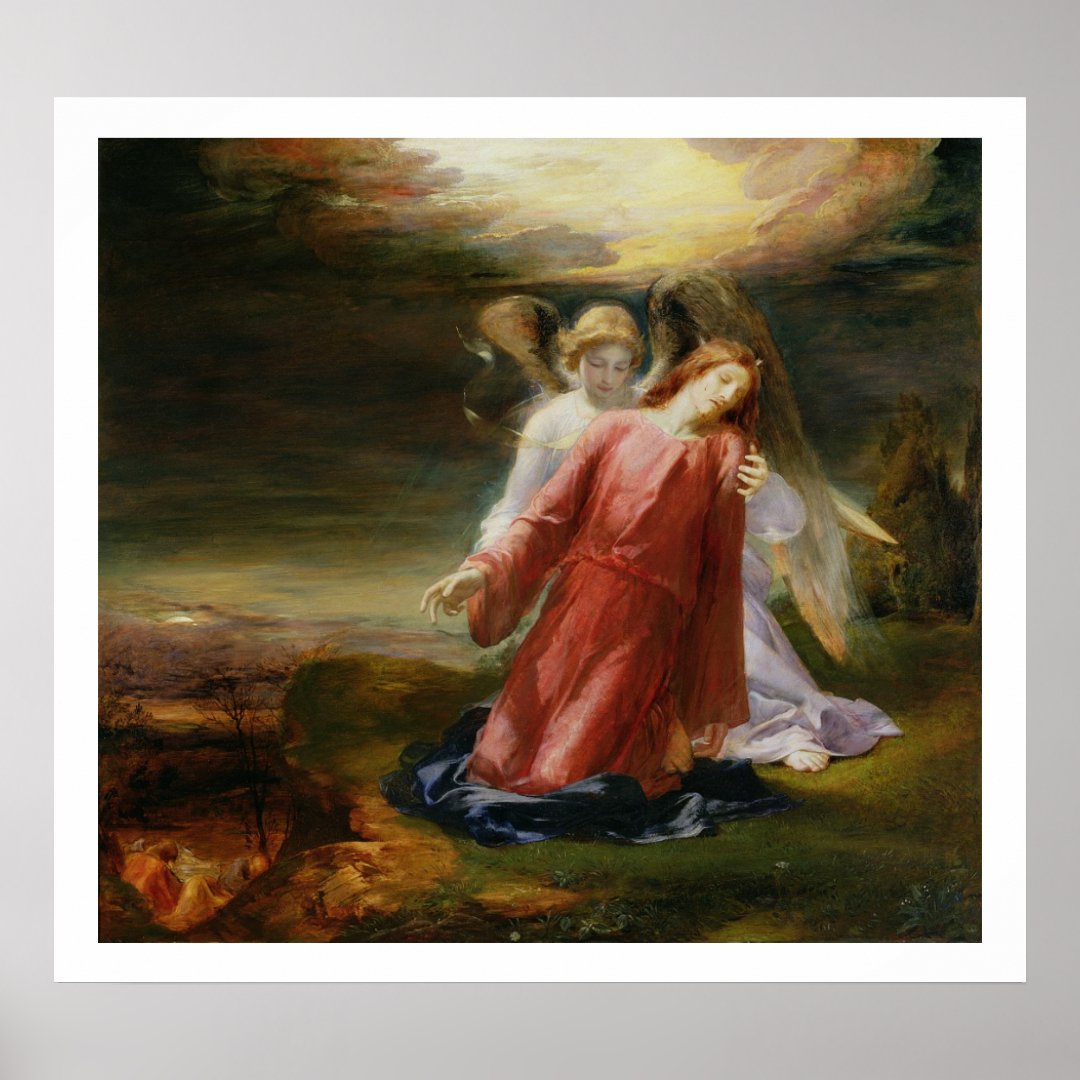 The Agony in the Garden, 1858 (oil on panel) Poster | Zazzle