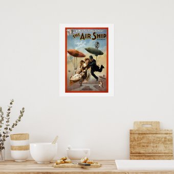 The Airship Vintage Theater Poster. Poster | Zazzle