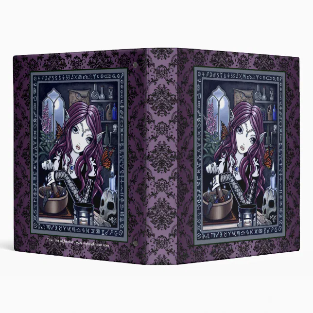 "The Alchemist" Gothic Magical Fairy Art Binder | Zazzle