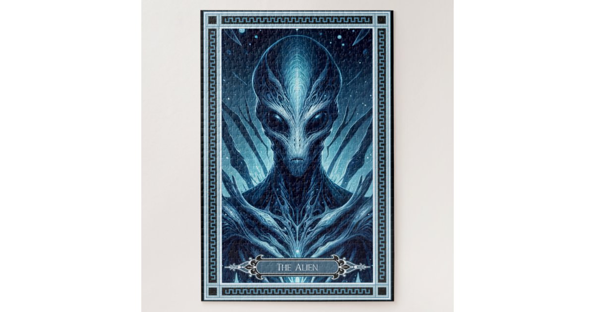 The Alien Tarot Card Jigsaw Puzzle | Zazzle