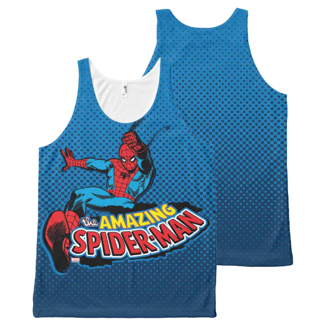 The Amazing Spider-Man Logo All-Over-Print Tank Top | Zazzle