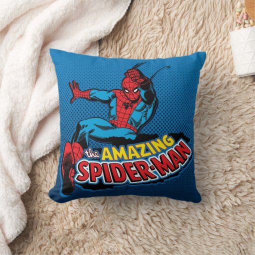 The Amazing Spider-Man Logo Throw Pillow | Zazzle