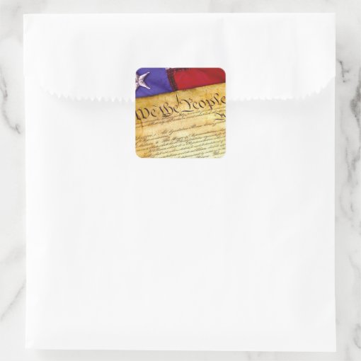 The American Constitution Square Sticker | Zazzle