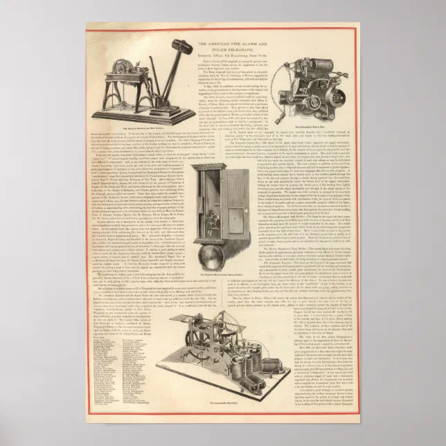 The American Fire Alarm and Police Telegraph Poster | Zazzle