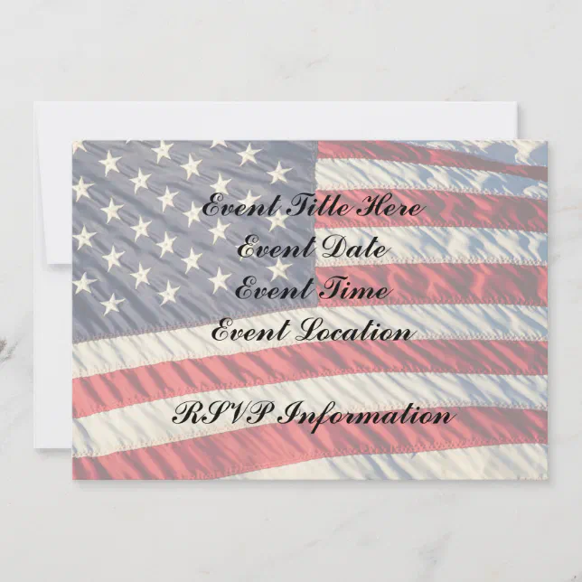 The American Flag Invitation | Zazzle