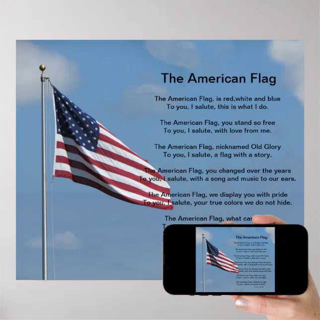 The American Flag Poem Poster | Zazzle