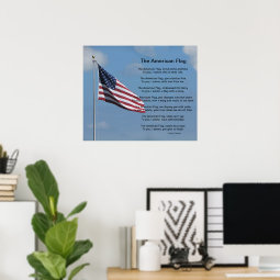 The American Flag Poem Poster | Zazzle