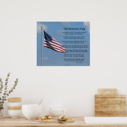 The American Flag Poem Poster | Zazzle