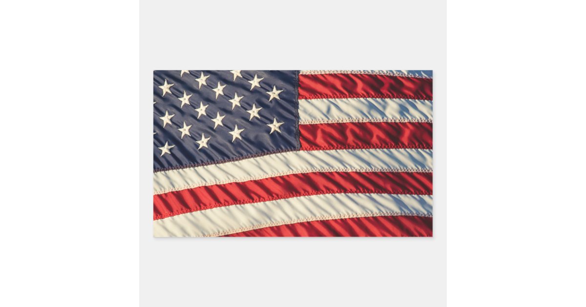 The American Flag Rectangular Sticker | Zazzle
