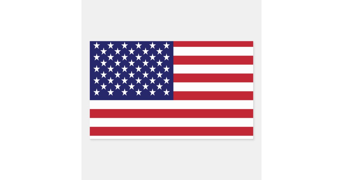 The American Flag Rectangular Sticker | Zazzle