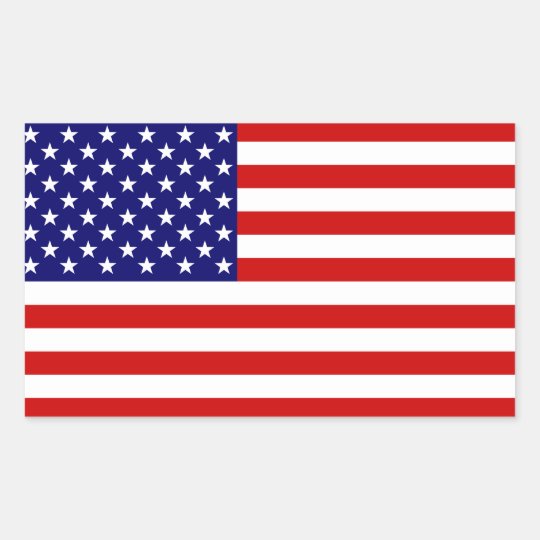 The American Flag Rectangular Sticker | Zazzle.com