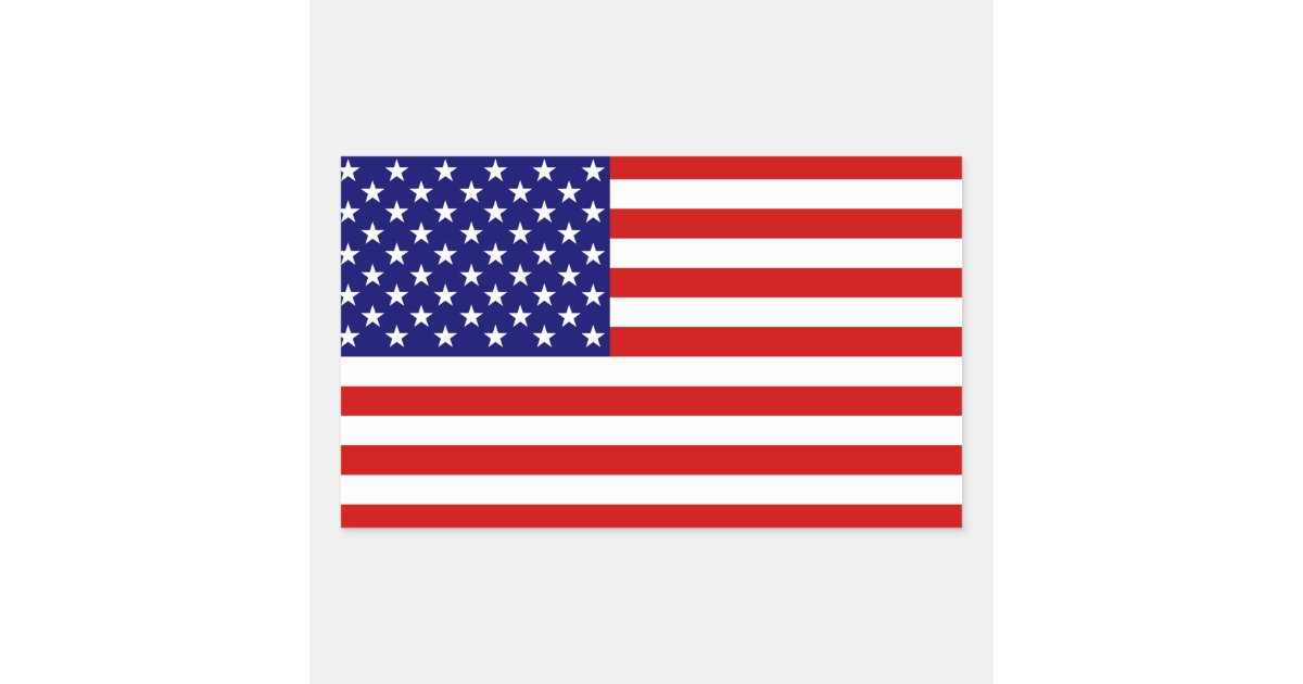 The American Flag Rectangular Sticker | Zazzle