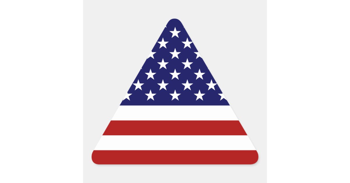 The American Flag Triangle Sticker | Zazzle