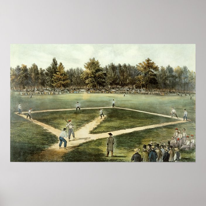 The American National Game of Baseball Poster | Zazzle