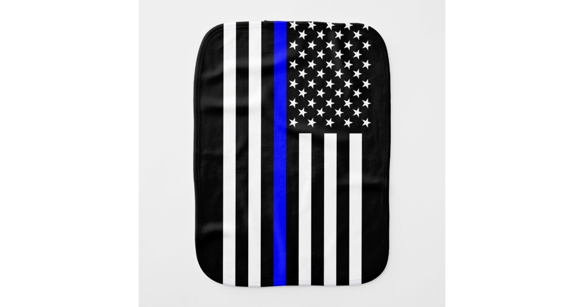 The American Thin Blue Line Symbol Burp Cloth | Zazzle
